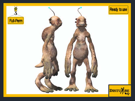 Second Life Marketplace - ::DisturbeD:: Monon the Enlighten Alien Character - FULL PERM MESH
